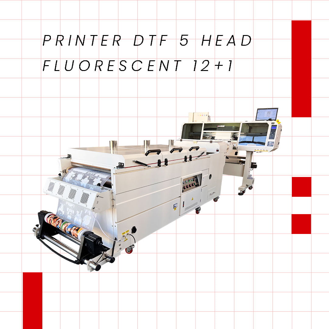 Printer DTF 5 Head Fluorescent 12+1 - Aifeng Print